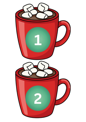 Numbered Hot Chocolate Mug cards 1–10 – Counting and Ordering ...