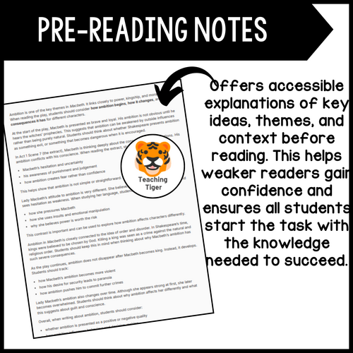 GCSE Macbeth – Ambition Exam Practice Pack | Model Answers & Examiner ...
