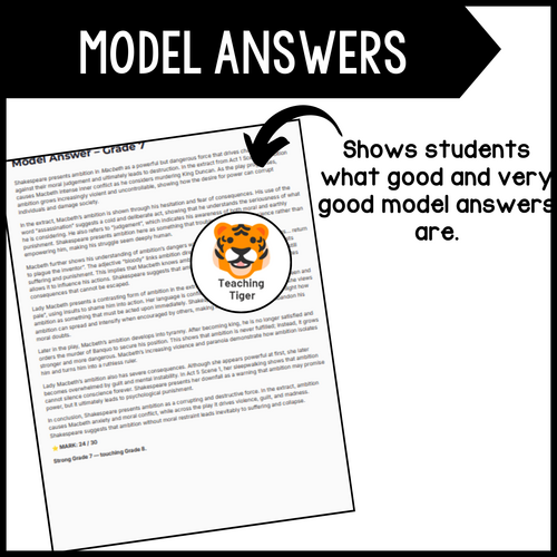 GCSE Macbeth – Ambition Exam Practice Pack | Model Answers & Examiner ...