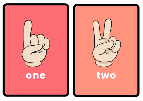 Number Flashcards 1-10: Number & Finger Counting | Teaching Resources