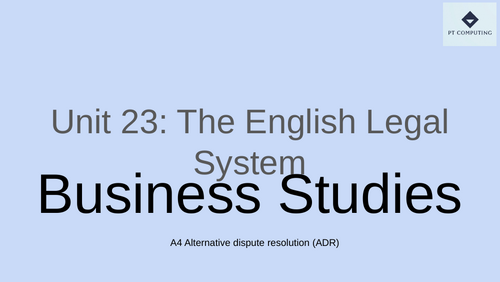 Level 3 BTEC Business - Unit 23: The English Legal System (All Learning ...