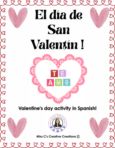 Spanish Cartas para el día de San Valentín (Valentine's Day card ...