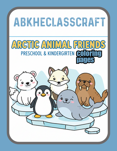 Arctic Animals Color & Learn My Name | Kindergarten Worksheets, Fox ...