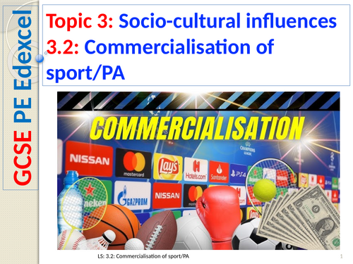 GCSE PE (Spec 2016 Edexcel) Topic 3: Socio-cultural influences, 3.2 ...
