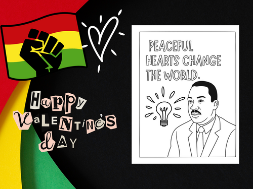 Black History Month & Valentines Day Coloring Pages | MLK Inspired ...