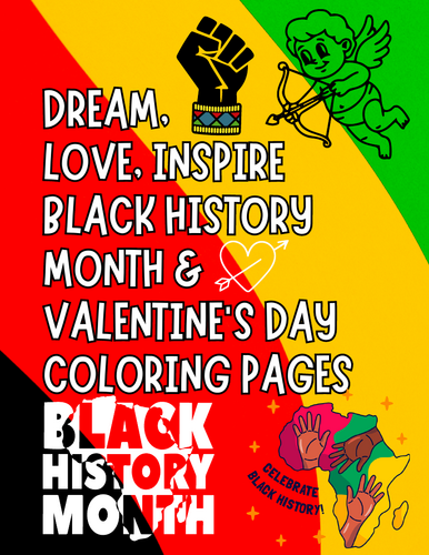 Black History Month & Valentines Day Coloring Pages | MLK Inspired ...
