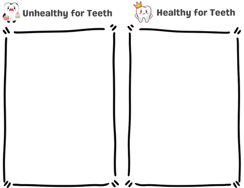 Dental Health Sorting Activity | Healthy and Unhealthy Teeth | Cut and ...