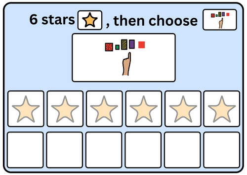 Task then Choose Boards | 1 to 6 Stars | SEND | Teaching Resources