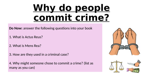 Why do people commit crime? | Teaching Resources
