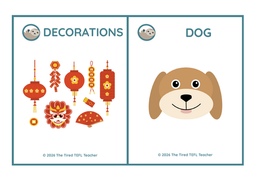 ESL Lunar New Year Flashcards | Teaching Resources