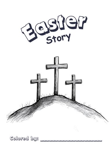 Christian Easter Story Coloring Book for Kids | Teaching Resources