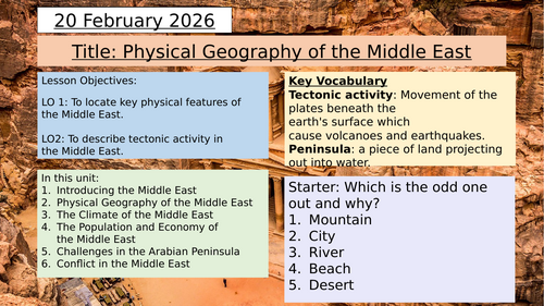 KS3 Physical Geography of the Middle East | Teaching Resources