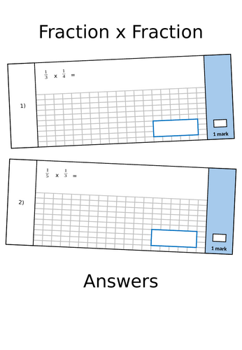 Year 6 Multiplying Fractions SATs Arithmetic Practice | KS2 Fraction x ...