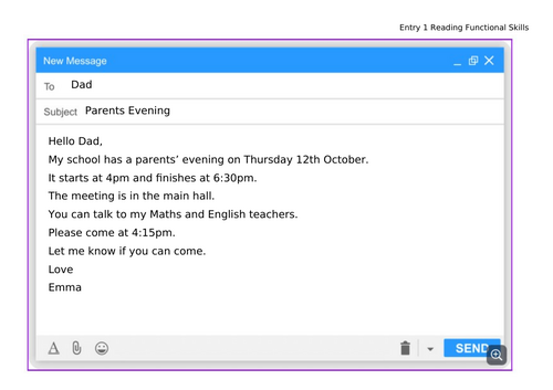 Entry Level 1 English Functional Skills Reading Practice Pack – 20 ...