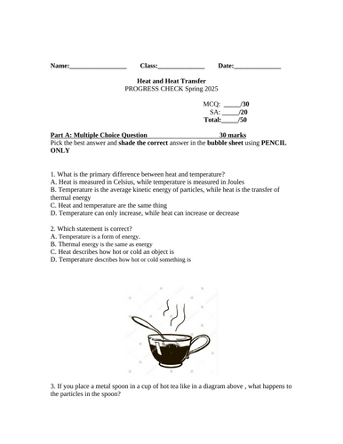 Heat & Heat Transfer Unit – Grade 7 Physics (Key Stage 3 / IGCSE ...