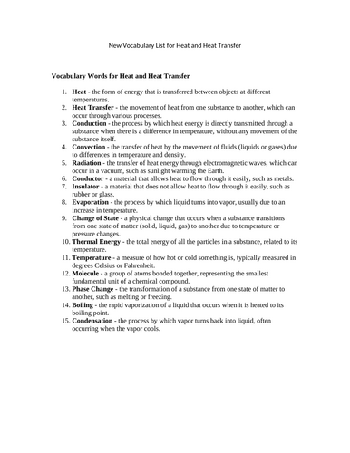 Heat & Heat Transfer Unit – Grade 7 Physics (Key Stage 3 / IGCSE ...