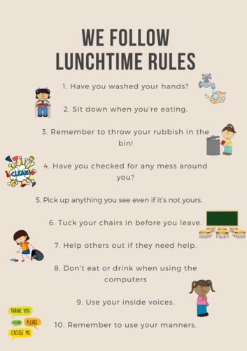 Lunchtime Rules | Teaching Resources