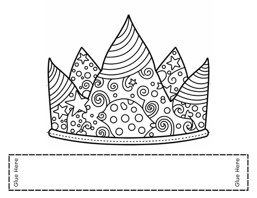 Happy Happy Birthday Dr Seuss Hat Crowns Craft Coloring Sheets ...