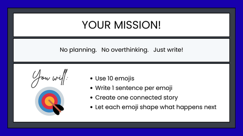 Emoji Writing Challenge | Creative Writing Lesson PowerPoint (KS2 ...