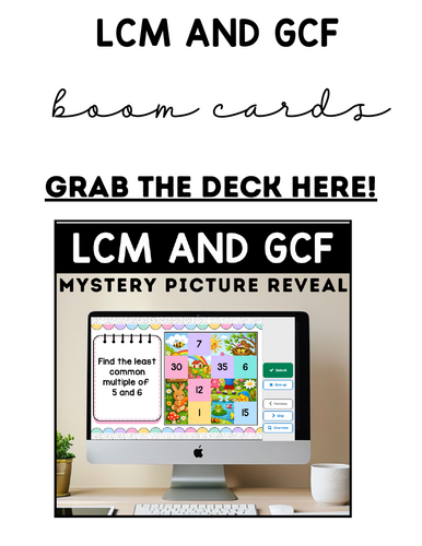 Spring Math Mystery: LCM and GCF | Reveal the Hidden Picture | Teaching ...