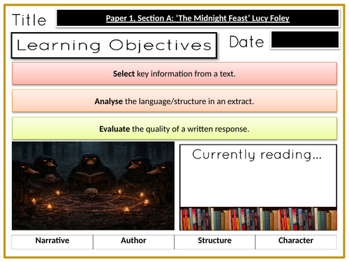 AQA GCSE English Language Paper 1 Complete Scaffolded Lesson | Teaching ...