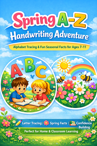 Spring A–Z Handwriting Practice Workbook – Alphabet Tracing & Seasonal ...