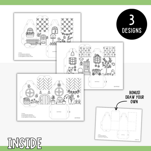 Spring 3D Houses – Craft Templates for Kids | Teaching Resources