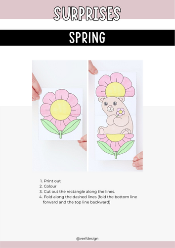 Surprise Spring Flowers - Printable Craft for Kids | Teaching Resources