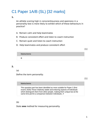IB Sports, Exercise & Health Science (SEHS) 2026: Official Question ...