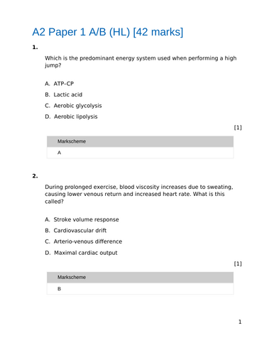 IB Sports, Exercise & Health Science (SEHS) 2026: Official Question ...