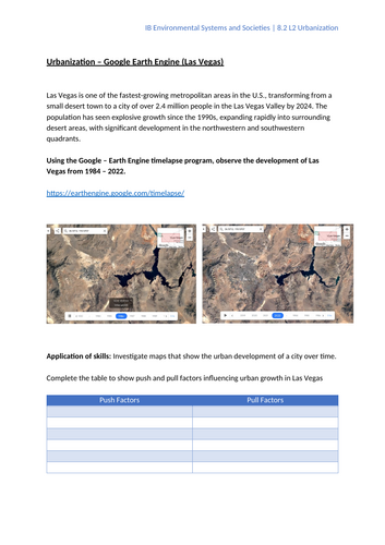 ESS Human Populations & Urban systems Unit – Subtopic 8.2 (SL) Urban ...