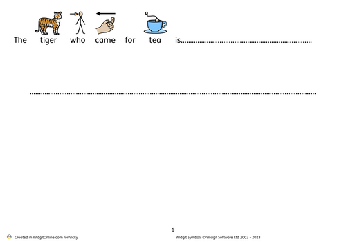 The Tiger Who Came to Tea – Colourful Semantics & Symbol Supported SEND ...