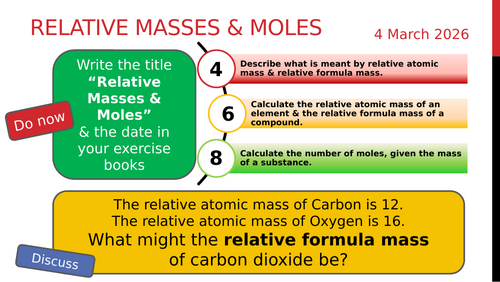 Relative Formula Mass (Mr) - AQA GCSE Chemistry (4.3.1.2) Calculation ...