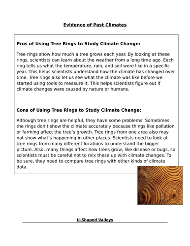 Climate Change Lesson 2 – Evidence of Past Climates | Teaching Resources