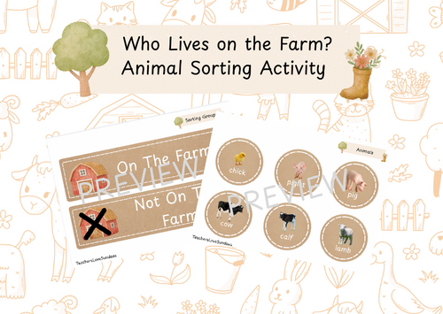 Who Lives on the Farm? Animal Sorting Activity | Teaching Resources