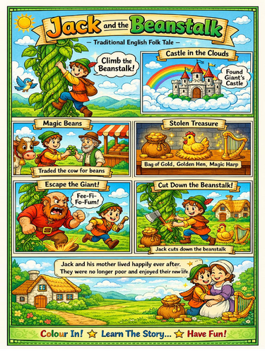 Jack and the Beanstalk Story Cut and Sort | Teaching Resources