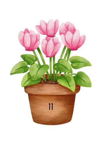 Numbered Flowers in Plant Pots 11-20 | Teaching Resources