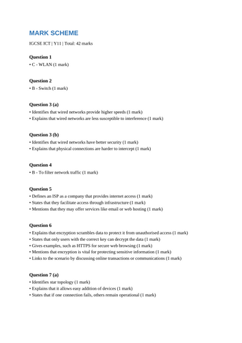 IGCSE ICT Connectivity Exam Pack (Edexcel) – Year 11 Practice Papers ...