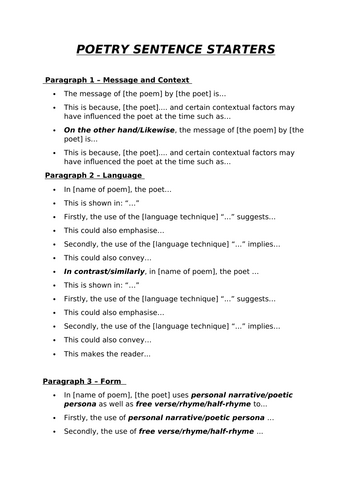 Edexcel Belonging Poetry Cluster Grid and Revision Notes | Teaching ...