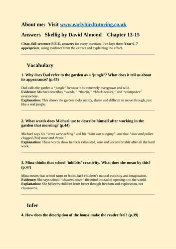 SKELLIG Literacy Shed Vipers - Full Unit - Comprehension Questions with ...