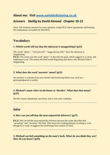 SKELLIG Literacy Shed Vipers - Full Unit - Comprehension Questions with ...