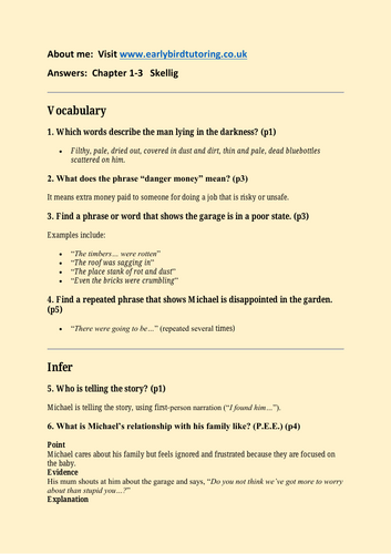 SKELLIG Literacy Shed Vipers - Full Unit - Comprehension Questions with ...