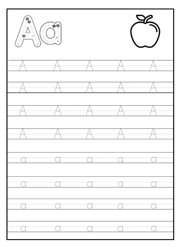 Alphabet Tracing Worksheets A–Z | Uppercase & Lowercase Handwriting ...