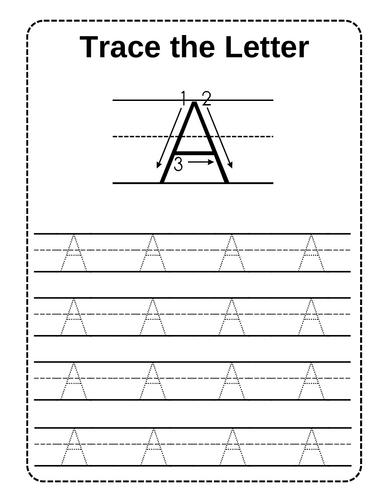 Alphabet Letter Tracing Worksheets A–Z | Uppercase & Lowercase ...
