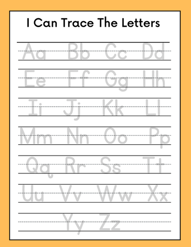 Alphabet Word Tracing Worksheets | Trace and Write Vocabulary Practice ...