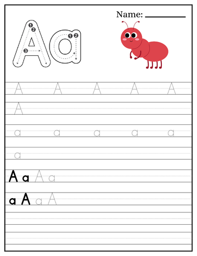 Alphabet Letter Tracing Worksheets A–Z | Uppercase & Lowercase ...
