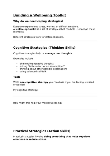 Mental Health and Wellbeing PSHE KS4 | Teaching Resources
