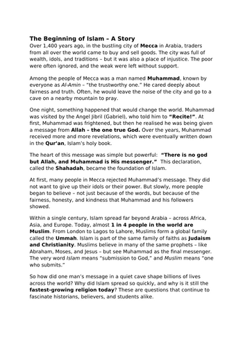 Islam Beliefs Ultimate Mega Bundle (KS3–KS4, 9 Worksheets & Readings ...