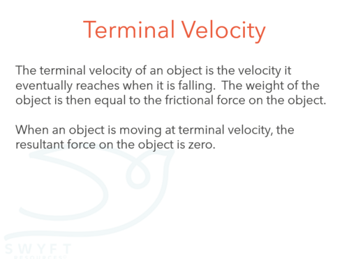 NEW WJEC (2026) GCSE Science - Weight and terminal velocity | Teaching ...