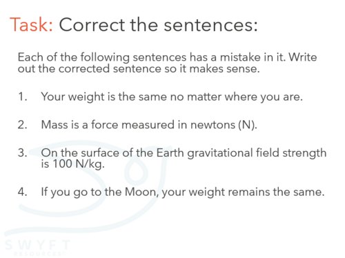 NEW WJEC (2026) GCSE Science - Weight and terminal velocity | Teaching ...